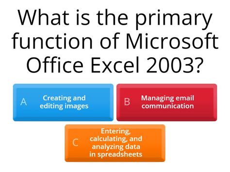 Microsoft Excel Quiz