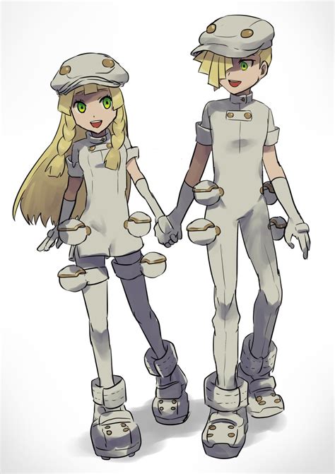Lillie And Gladion Pokemon And More Drawn By Kometubu Danbooru