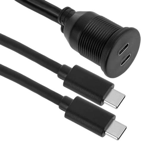 USB Type C Extension Cable For Embedding With Double USB Type C Connection At Both Ends Cablematic