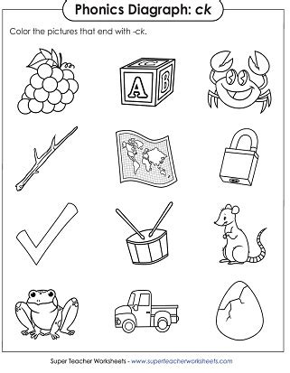 Phonics Digraph Ck Worksheets Library