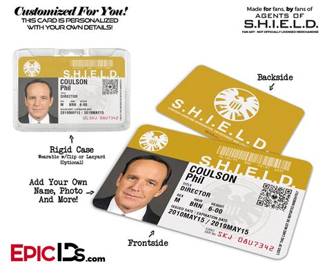 Agents Of Shield Inspired Classic Shield Agent Id [photo Personalized
