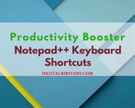 175 Useful Notepad Keyboard Shortcuts In 2022 Digital Biryani