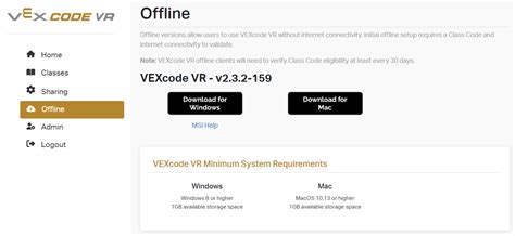 Using Offline VEXcode VR VEX Library