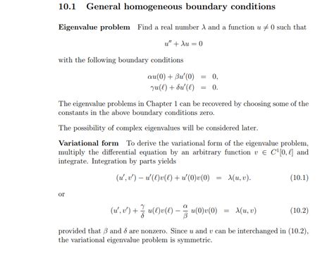 [solved] 10 1 general homogeneous boundary conditions eigenvalue