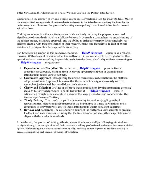 Thesis How To Make Introduction Pdf Thesis Essays