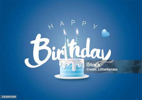 인사말 카드 포스터 또는 배너에 대 한 3d 생일 케이크와 생일 축하 타이포그래피 디자인 3차원 형태에 대한 스톡 벡터 아트 및 기타 이미지 Istock