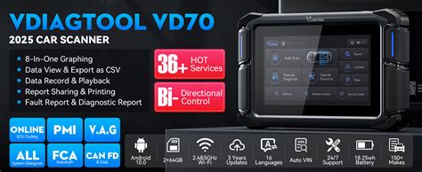 Amazon Com VDIAGTOOL Bidirectional Scan Tool VD OBD Scanner Diagnostic Tool With ECU Coding