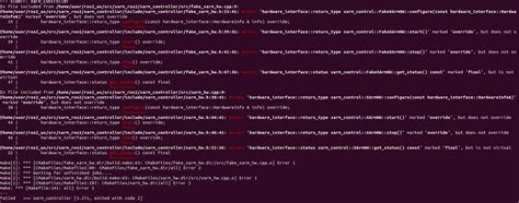 Error U2018hardwareinterfacereturntype Xarmcontrolfakexarmhwconfigureconst Hardware