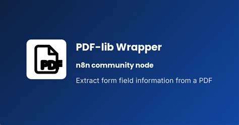 Pdf Lib Wrapper N8n Community Node Ncnodes