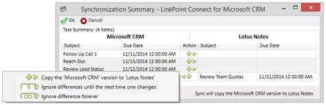 Syncing Tasks Between Ibm Notes And Microsoft Dynamics Crm With Manual Sync Knowledge Base