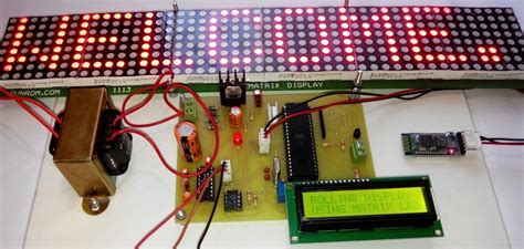 rolling display using matrix leds moving message display