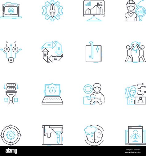 Project Tracking Linear Icons Set Progress Schedule Milests