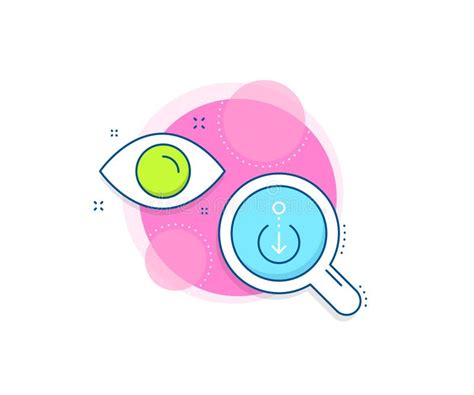 Scroll Down Arrow Line Icon Scrolling Screen Sign Swipe Page Vector Stock Vector