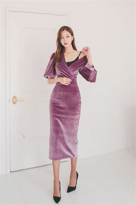 리치아 벨벳 원피스 여성 패션 여성 의류 여자 패션