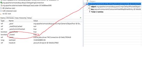 java tomcat dbcp closed poolableconnection but in allocated state