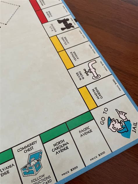 Vintage Monopoly Game Board 1960s Parker Brothers Monopoly Cardboard