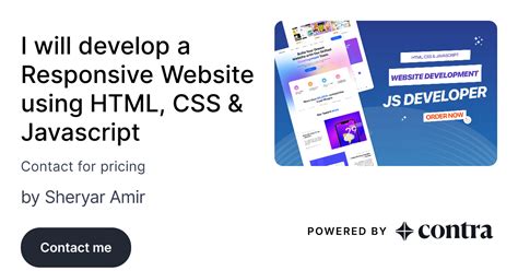 I Will Develop A Responsive Website Using Html Css And Javascript By Sheryar Amir