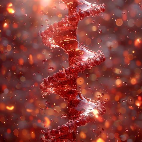 Premium Photo Microscope View Of Dna Structure Strain Helix Genetics And Medical Science Human