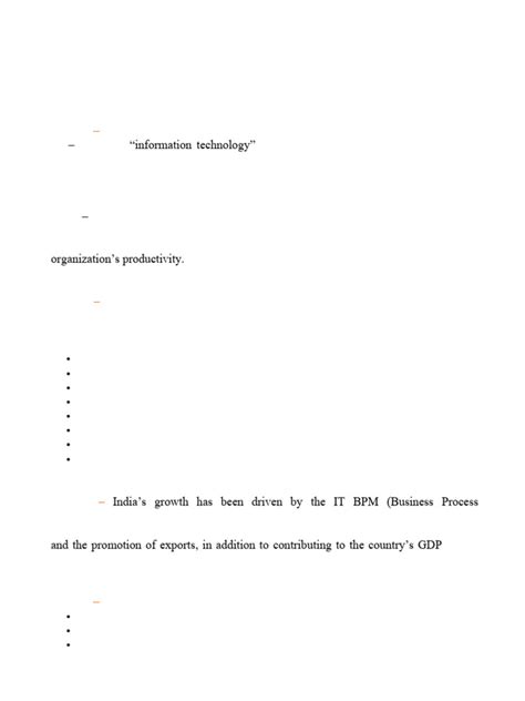 Unit 1 Introduction To It Ites Industry Pdf Outsourcing Educational Technology