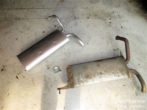 자동차 소음기 이상 소리~ 소음기 교환 미션오일 순환 교환 올 뉴모닝 차량정비 이야기 네이버 블로그