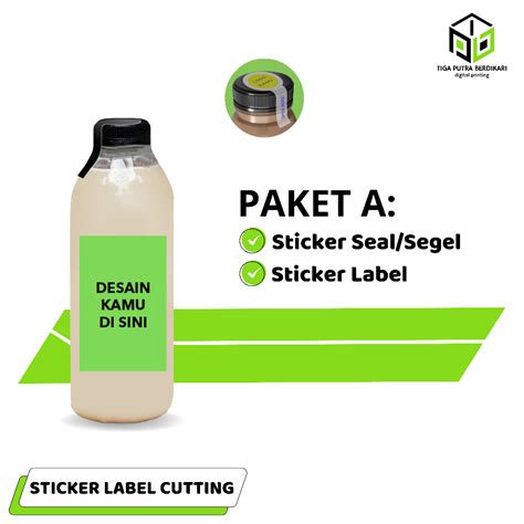 Jual Paket Cetak Stiker Label Untuk Branding Kemasan Botol Minuman Shopee Indonesia