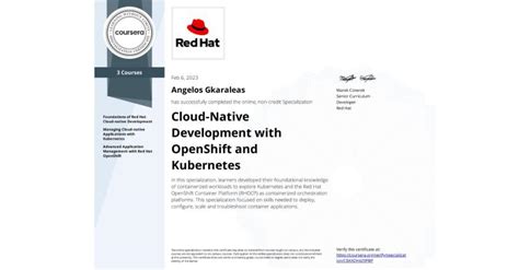 Just Finished The Advanced Application Management With Redhat Openshift Course The Final