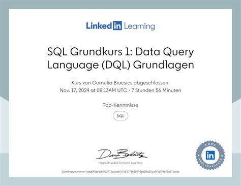 Cornelia Biacsics On Linkedin Certificate Of Completion