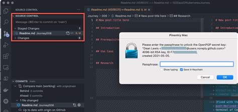 getting the github verified commit badge when using visual code on mac