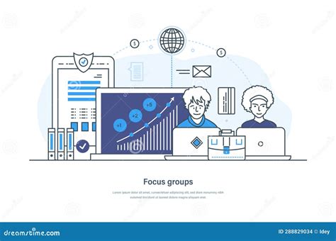 Social Research Linear Icons Set Sampling Analysis Survey Quantitative Qualitative Data