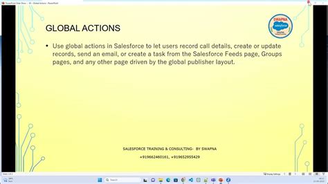 45 Global Actions Salesforce Administration Step By Step Youtube