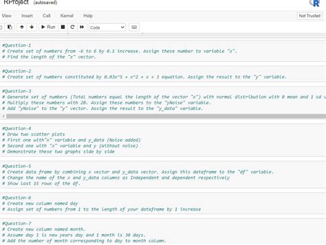 Solved RProject Autosaved R View Insert Cell Kernel Help Chegg Com