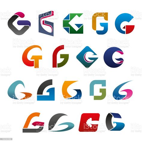 G Letter Symbols And Icons Vector For Business Stock Illustration