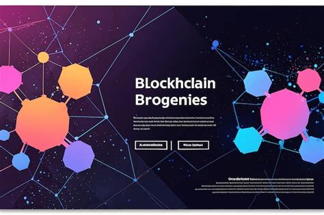 Blockchain Concept Banner With Abstract Geometric Polygonal Connecting