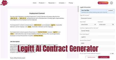 Legitt Ai Introduces Ai Contract Generator A Breakthrough Solution In Contract Creation Ein