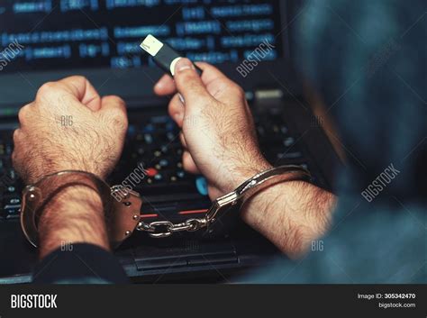 Arrested Hacker Man Image Photo Free Trial Bigstock