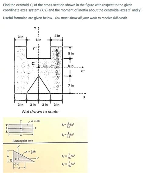 Solved Find The Centroid C ﻿of The Cross Section Shown In