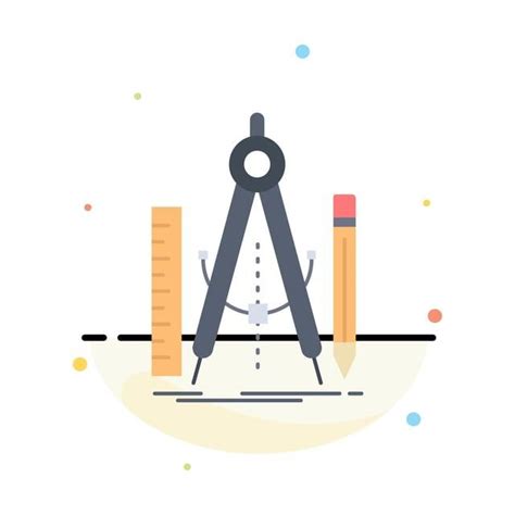 Building Flat Design Vector Hd Images Build Design Geometry Math Tool Flat Color Icon Vector