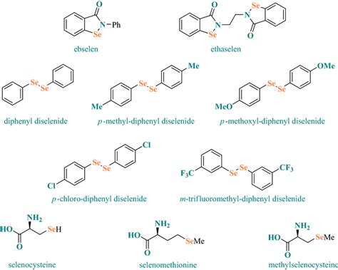 Chemical Structures Of Representative Organoselenium Compounds Download Scientific Diagram