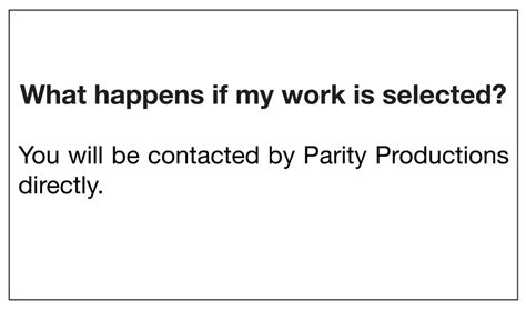 Apply For The Annual Parity Development Award Parity Productions