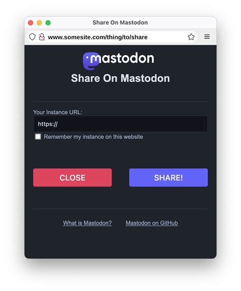 Share On Mastodon Easily Share On Mastodon Easily Some Creates An Intermediary Window