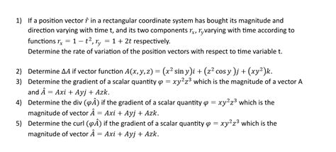 Solved If A Position Vector Hat R ﻿in A Rectangular