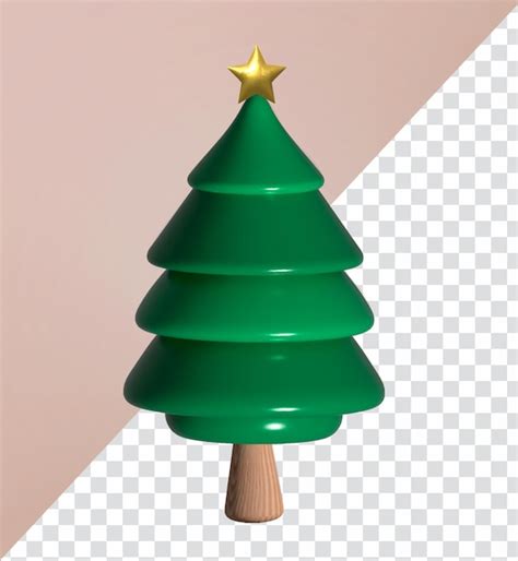 Árvore De Natal 3d Renderizada Psd Premium