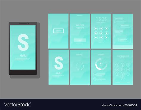 Modern Ui Gui Screen Design Royalty Free Vector Image