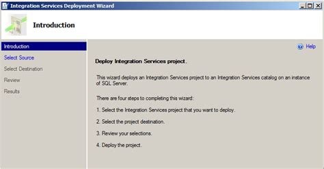 SQL Server Integration Services Project Dev Model