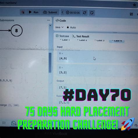 Day 70 Of The 75 Days Hard Placement Challenge Manish Kumar Posted On
