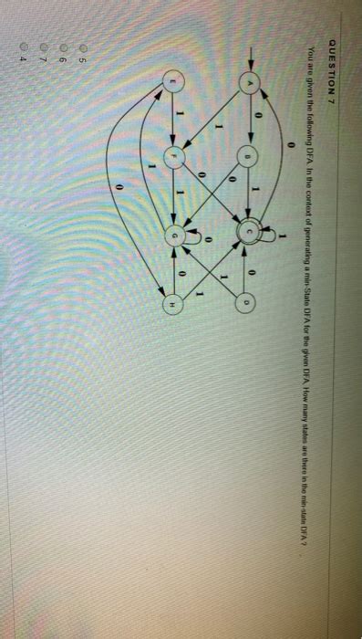 Solved QUESTION 7 You Are Given The Following DFA In The Chegg Com