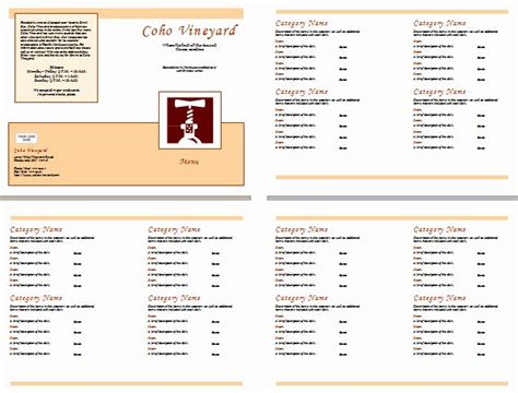 Google Docs Menu Template Detrester Com