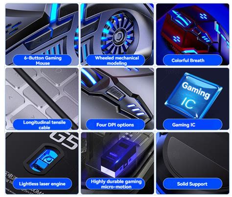 Ready Stockmechanical Gaming Mouse Wired Keys Led Color Backlight Mouse Usb Office For Pc