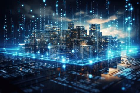 Cloud Computing Transfer Big Data On Internet Futuristic Digital Technology Stock Image Image