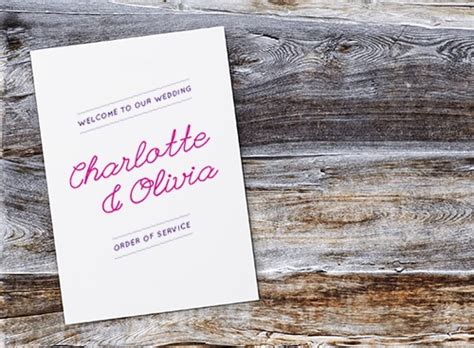 Same Sex Wedding Stationery Etiquete Inspiration Printed Com